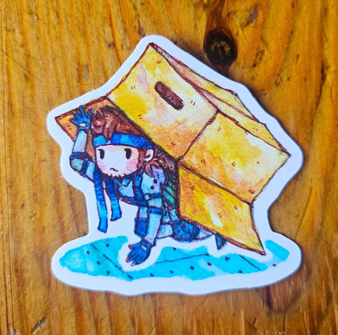 Solid Snake - Metal Gear Solid Vinyl Sticker - MGS in Watercolor - Etsy
