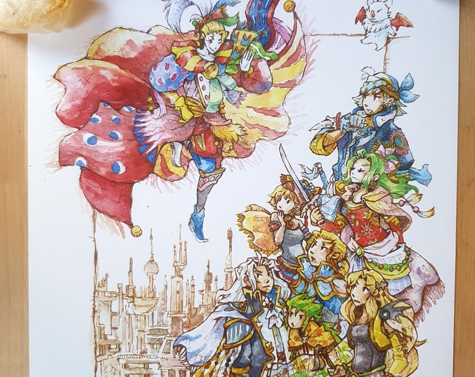 A4 / A5 Final Fantasy VI Art Print FF6 Locke Cole, Terra Branford ...