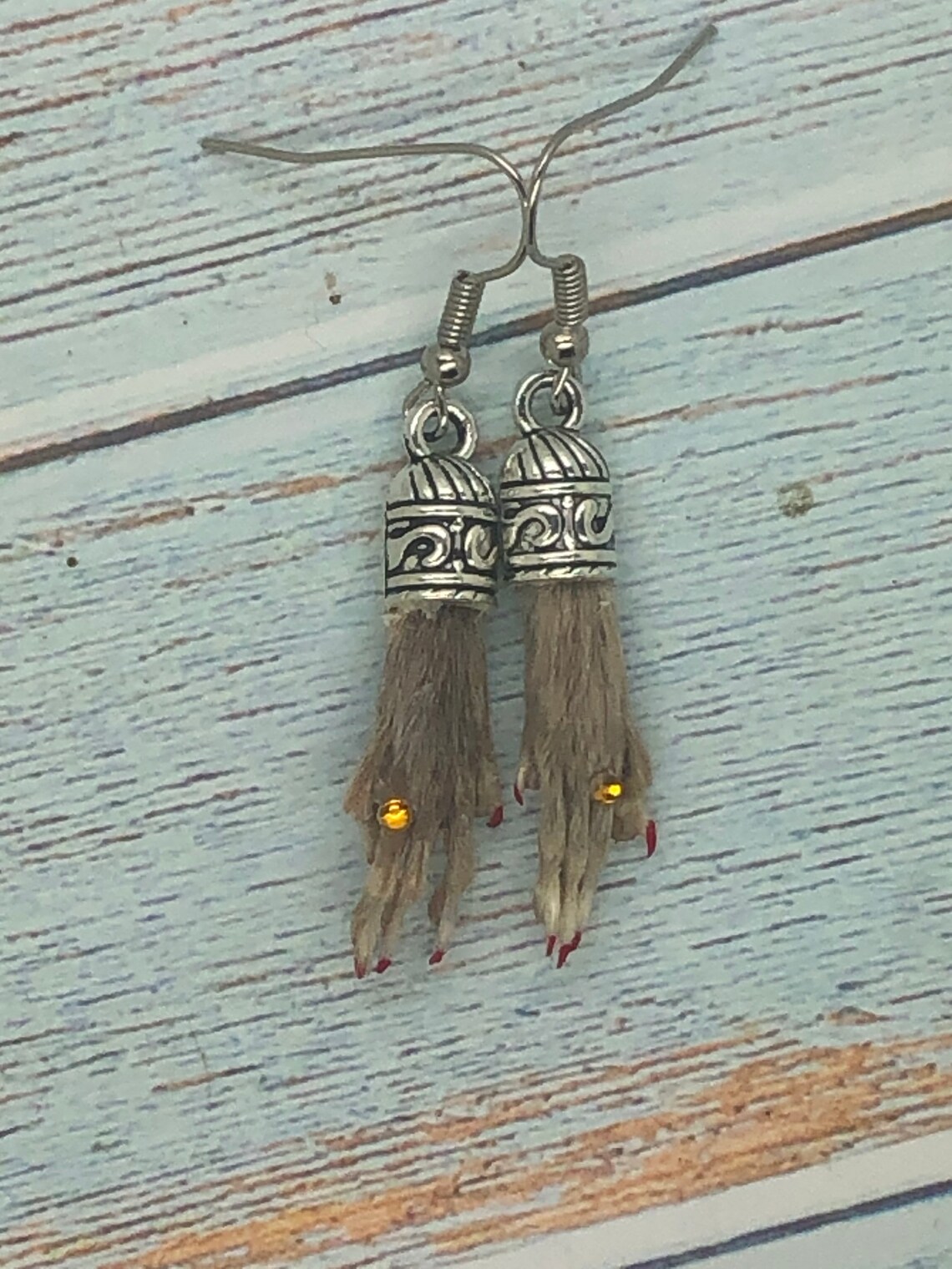 Taxidermy Rat Feet With Painted Nails and Rhinestone Ring - Etsy