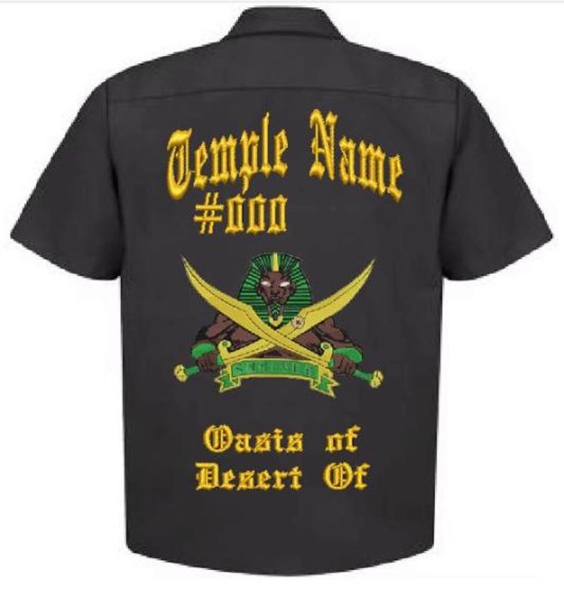 Mason/shriner Walking Shirt, Custom Embroidered Full Back Masonic ...