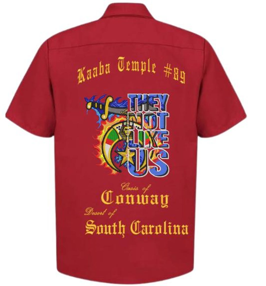Mason/shriner Walking Shirt Full Back Embroidery Custom Masonic ...