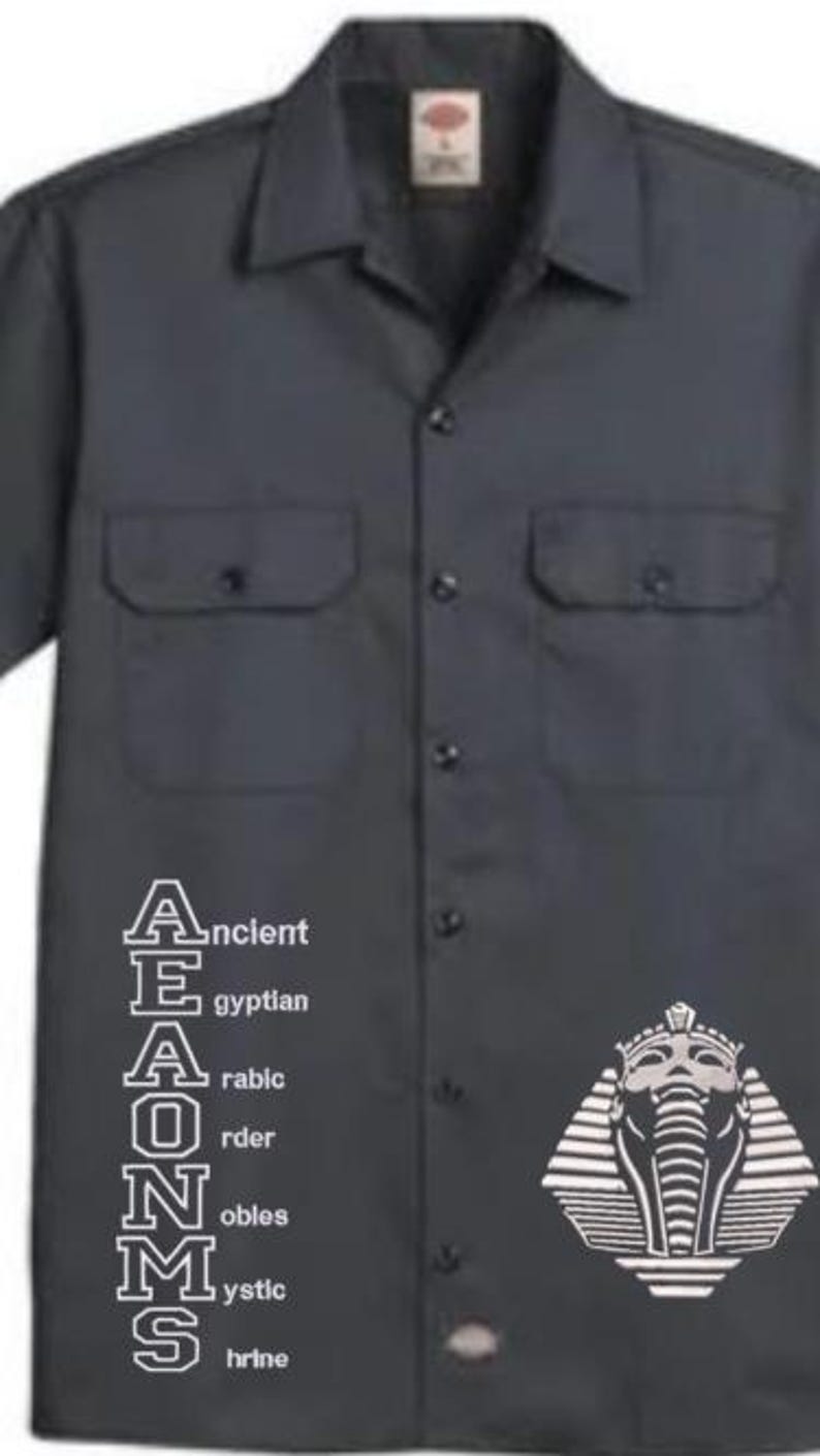 Mason/shriner Walking Shirt, Custom Embroidered Full Back Masonic ...