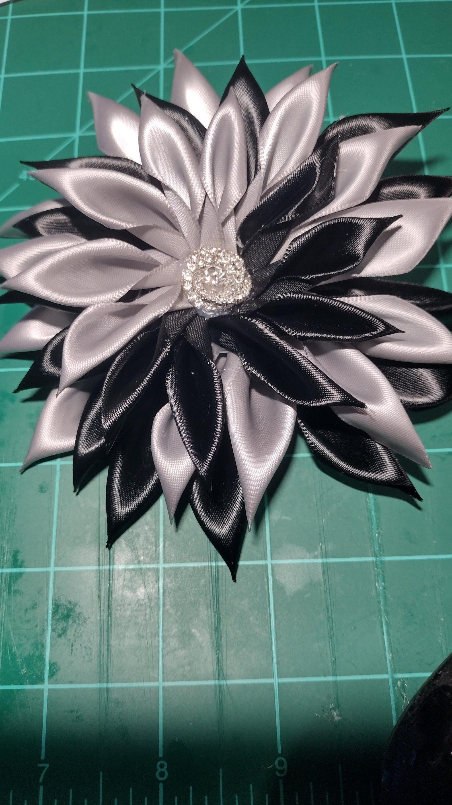 Handmade Kanzashi Flower Brooch, OES Satin Ribbon Pin. Great for Any ...