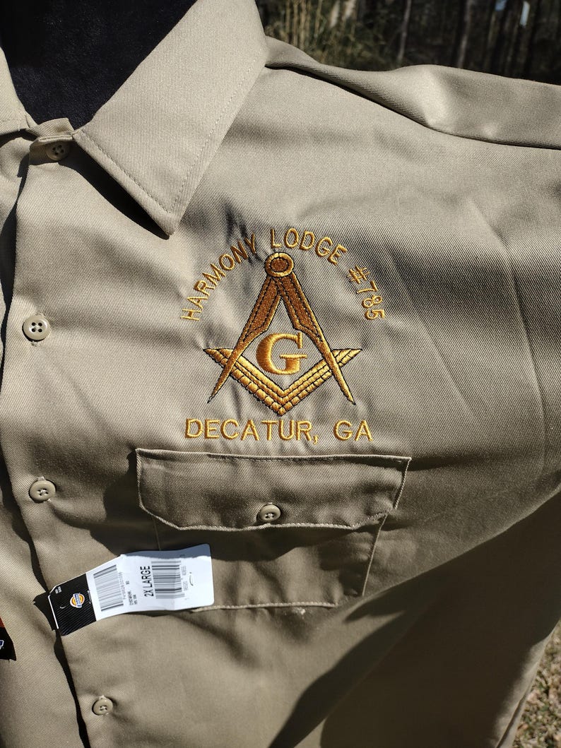 Embroidered Mason/shriner Walking Shirt Full Back Custom Masonic ...