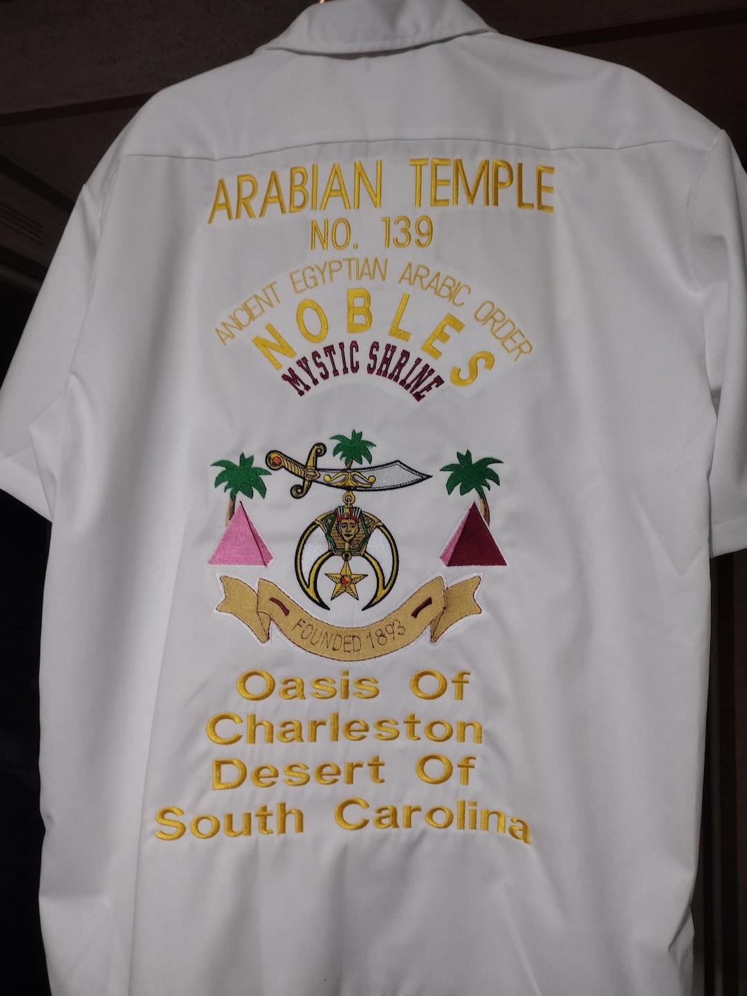 Embroidered Shriner Masonic Walking Shirt, Temple Apparel - Etsy