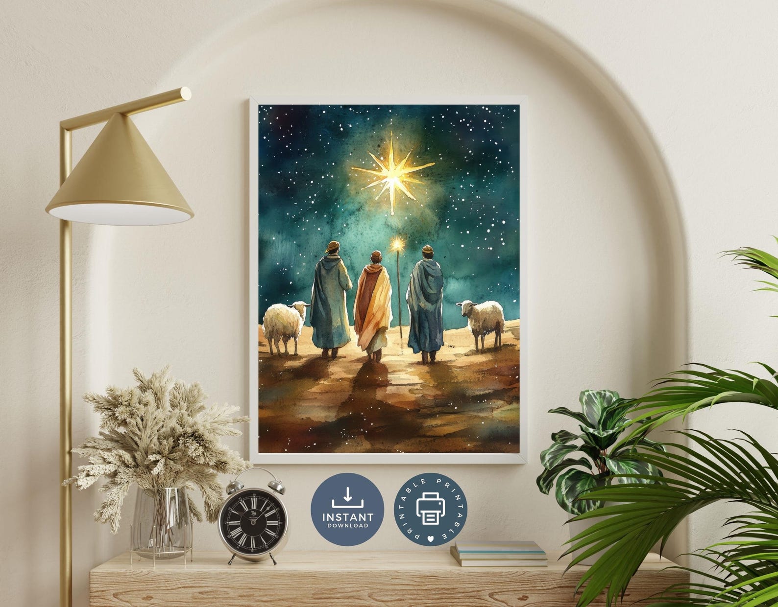 Religious Christian Catholic Christmas Nativity Scene Wall Art, Set of ...