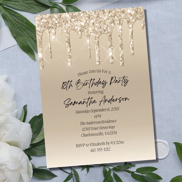 Bling Invitation - Etsy