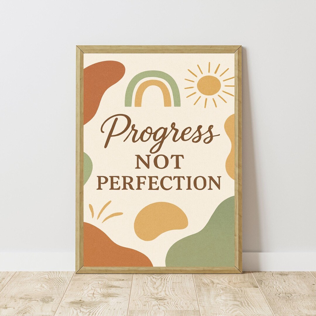 Boho Rainbow Positive Affirmation Inspirational Motivational Wall Art ...