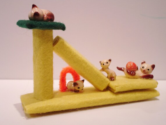 Cat Scratching Post Yellow | Etsy