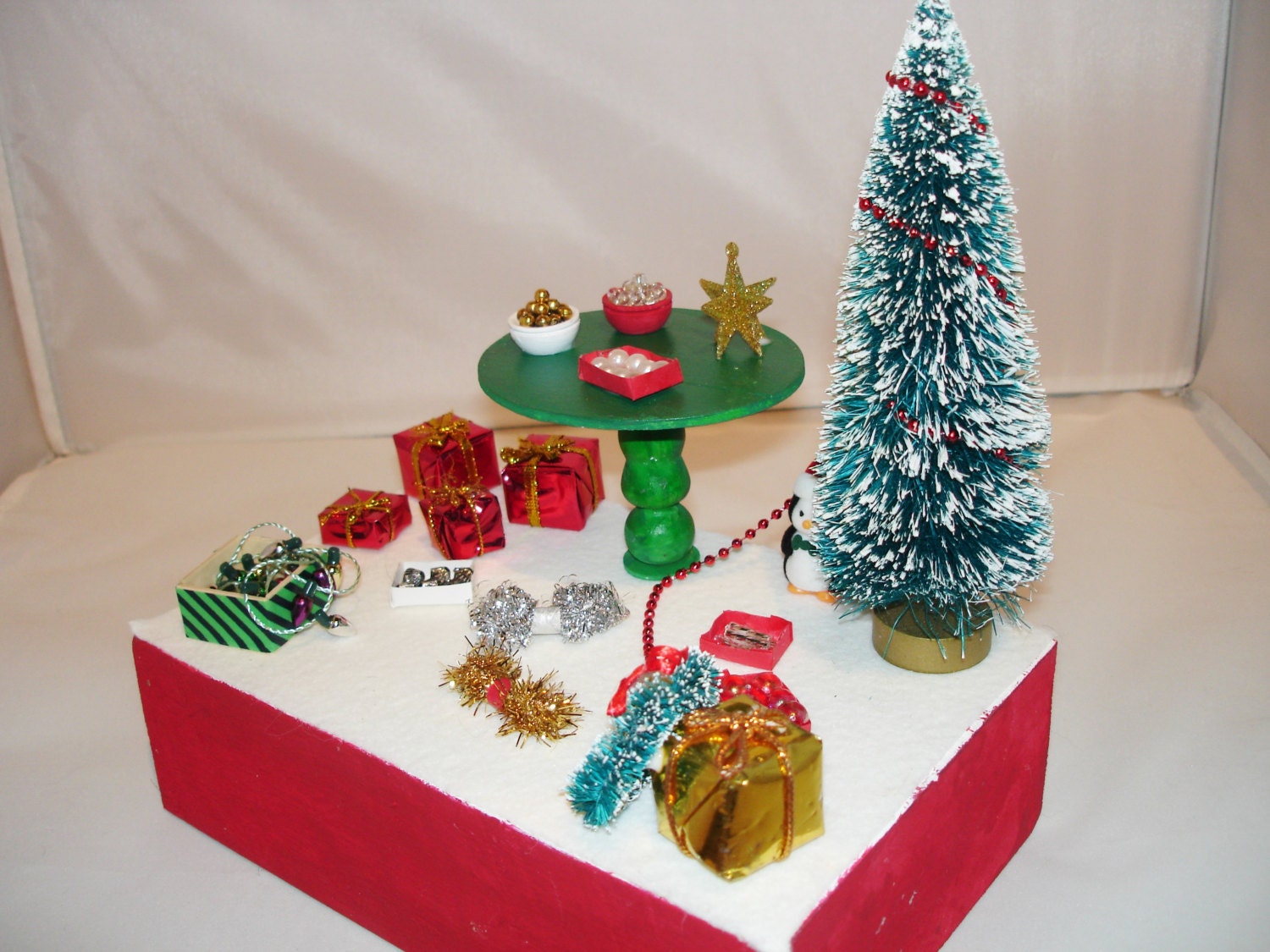Christmas Scene Large Tree Decorating - Etsy