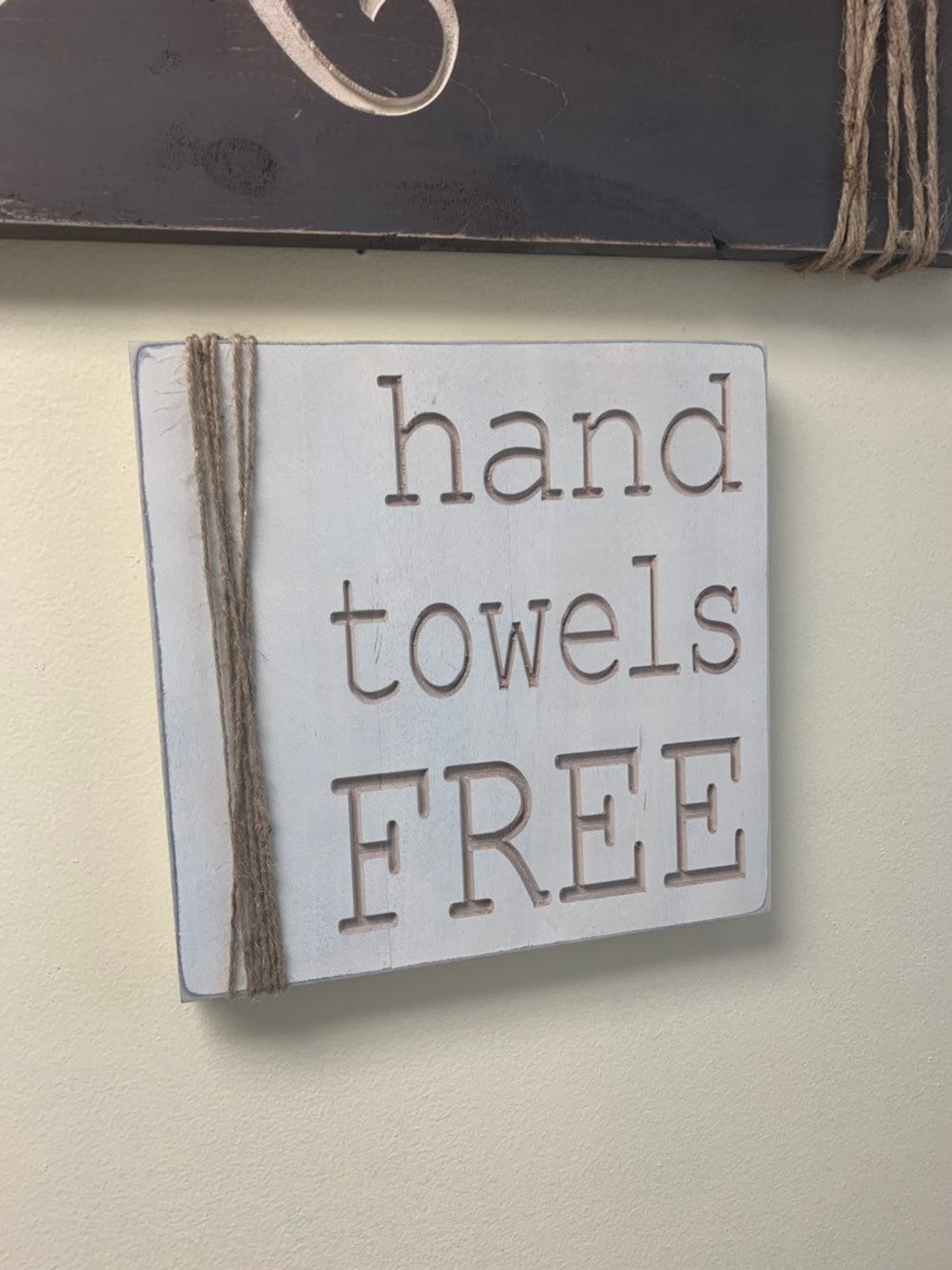 Reclaimed Wood Powder Room Sign Set: Farmhouse Bathroom Decor - Etsy
