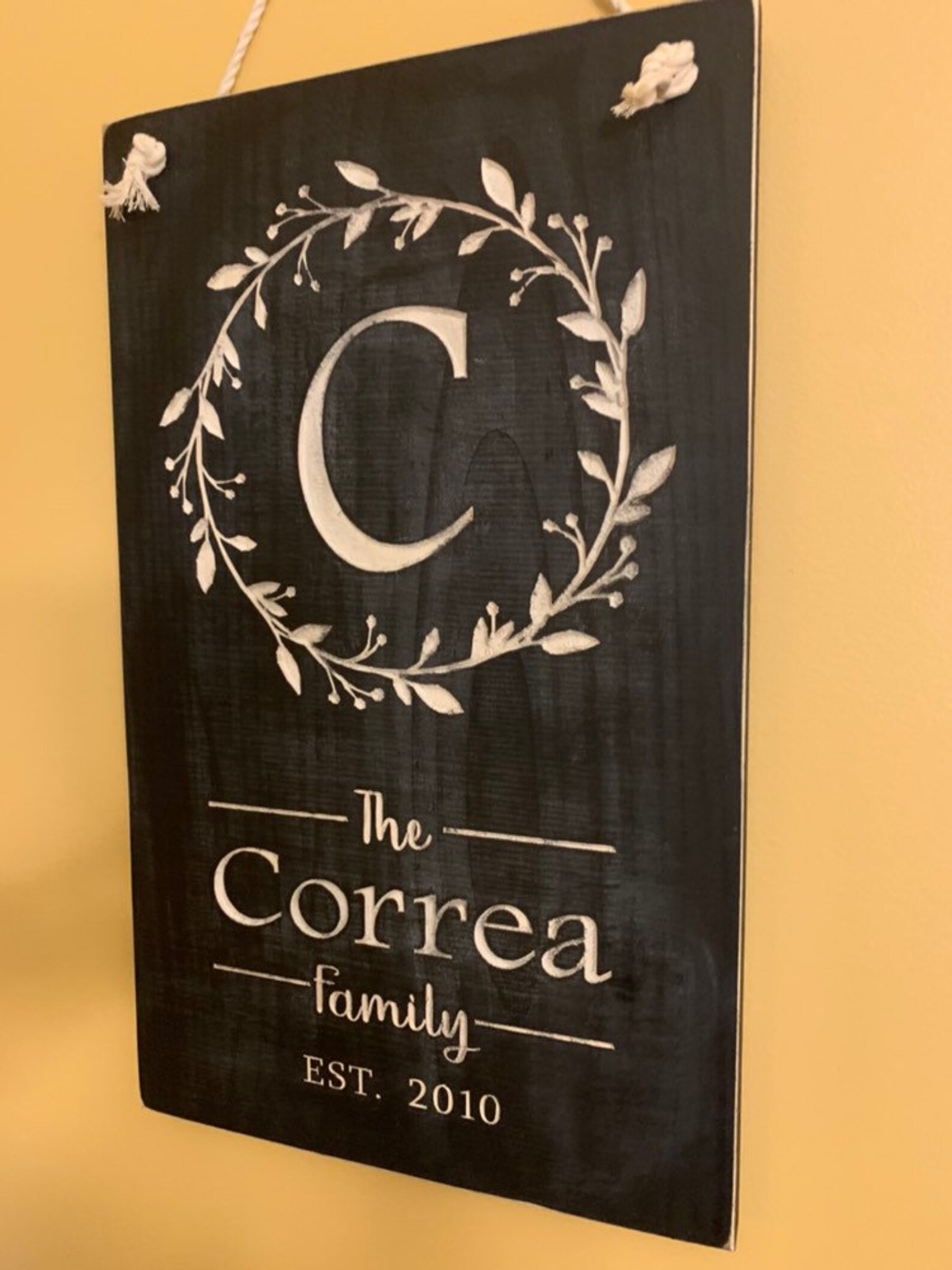 Monogram Family Sign Farmhouse Sign Wedding Gift Rustic | Etsy