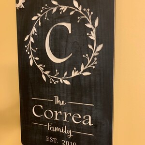 Monogram Family Sign, Farmhouse Sign, Wedding Gift, Rustic, Wood Signs ...