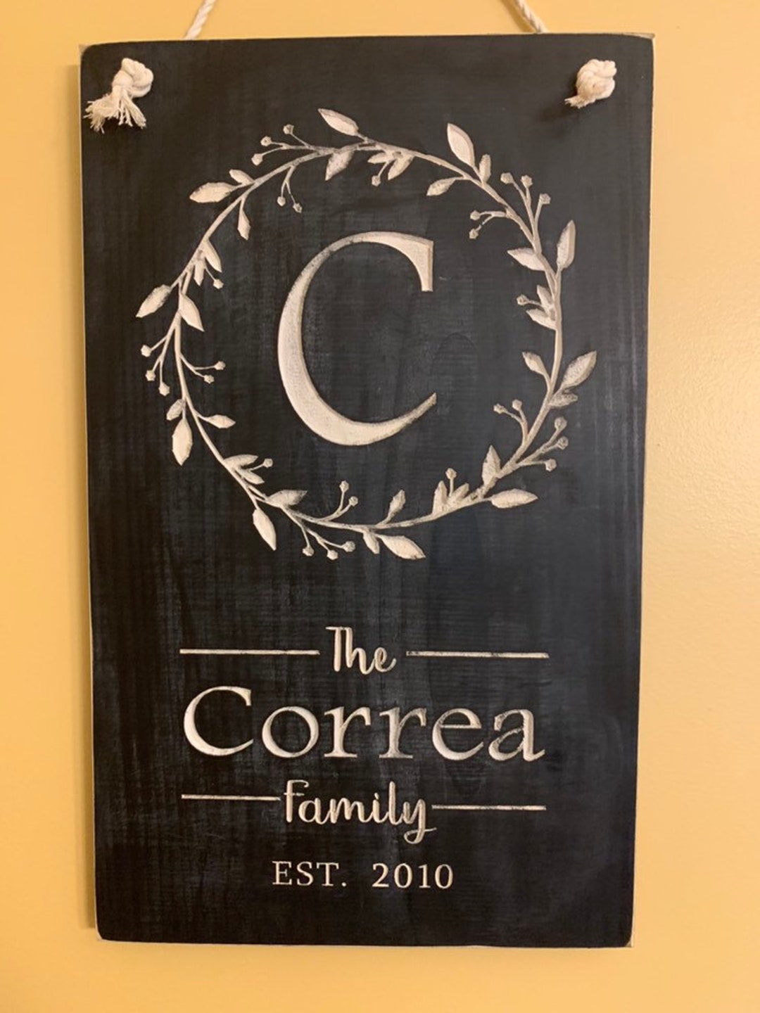 Monogram Family Sign, Farmhouse Sign, Wedding Gift, Rustic, Wood Signs ...