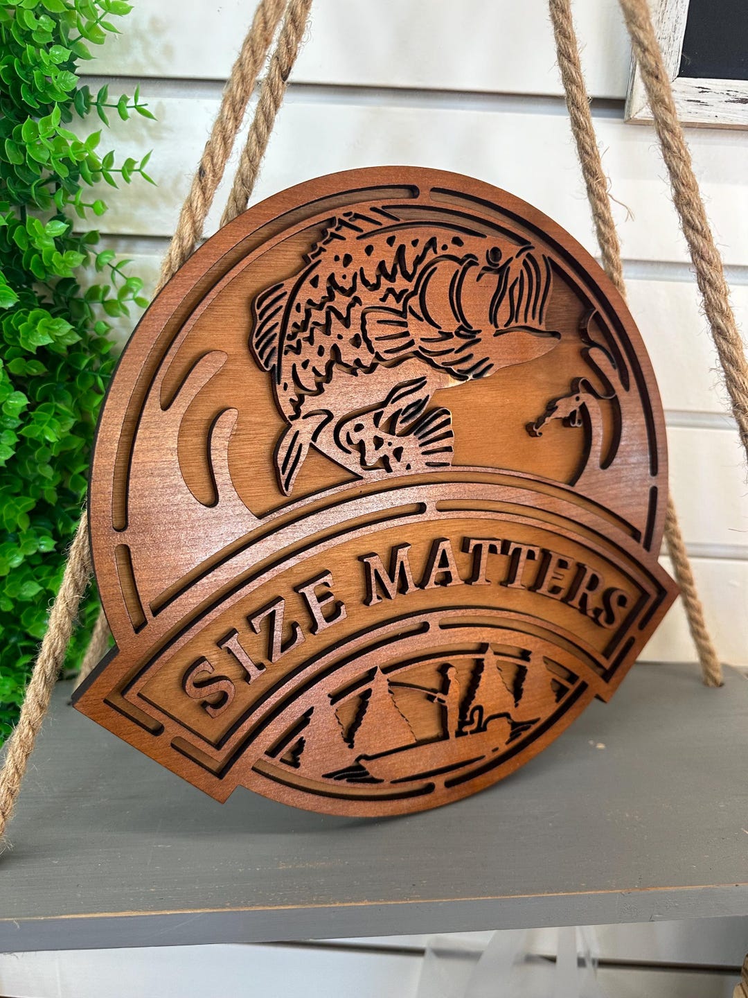 Size Matters Fun Fishing Sign - Etsy