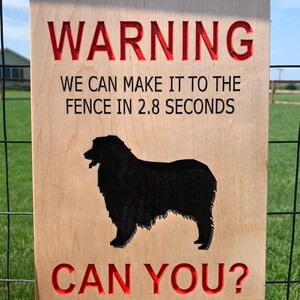 Personalized WARNING DOG Sign, Private Property, Custom Wood Sign ...