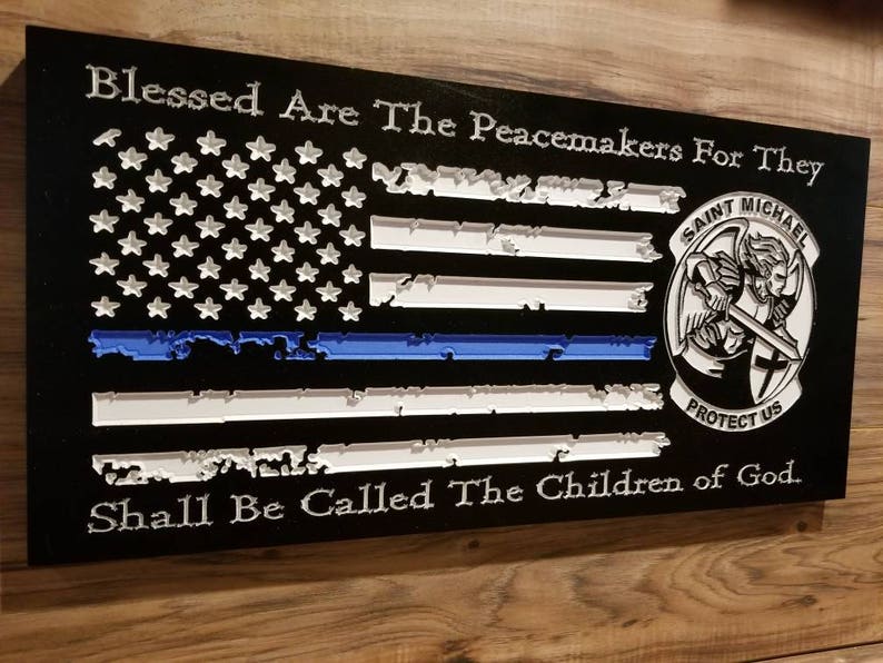 Personalized Police Officer Gifts Police Sign Rustic Thin Blue | Etsy