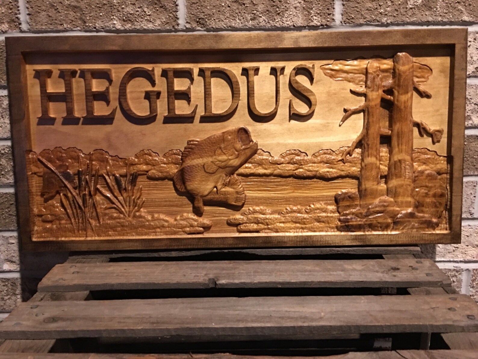 Personalized Fishing Sign Camping Cabin Lake Home Decor Rustic | Etsy