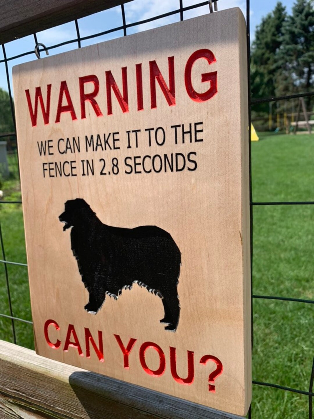 Personalized WARNING DOG Sign, Private Property, Custom Wood Sign ...