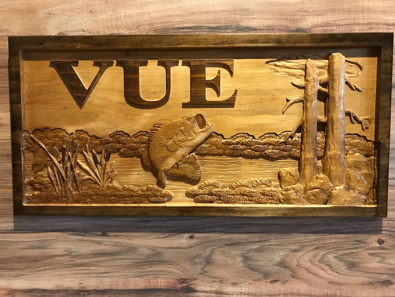 Personalized Fishing Sign Camping Cabin Lake Home Decor Rustic | Etsy