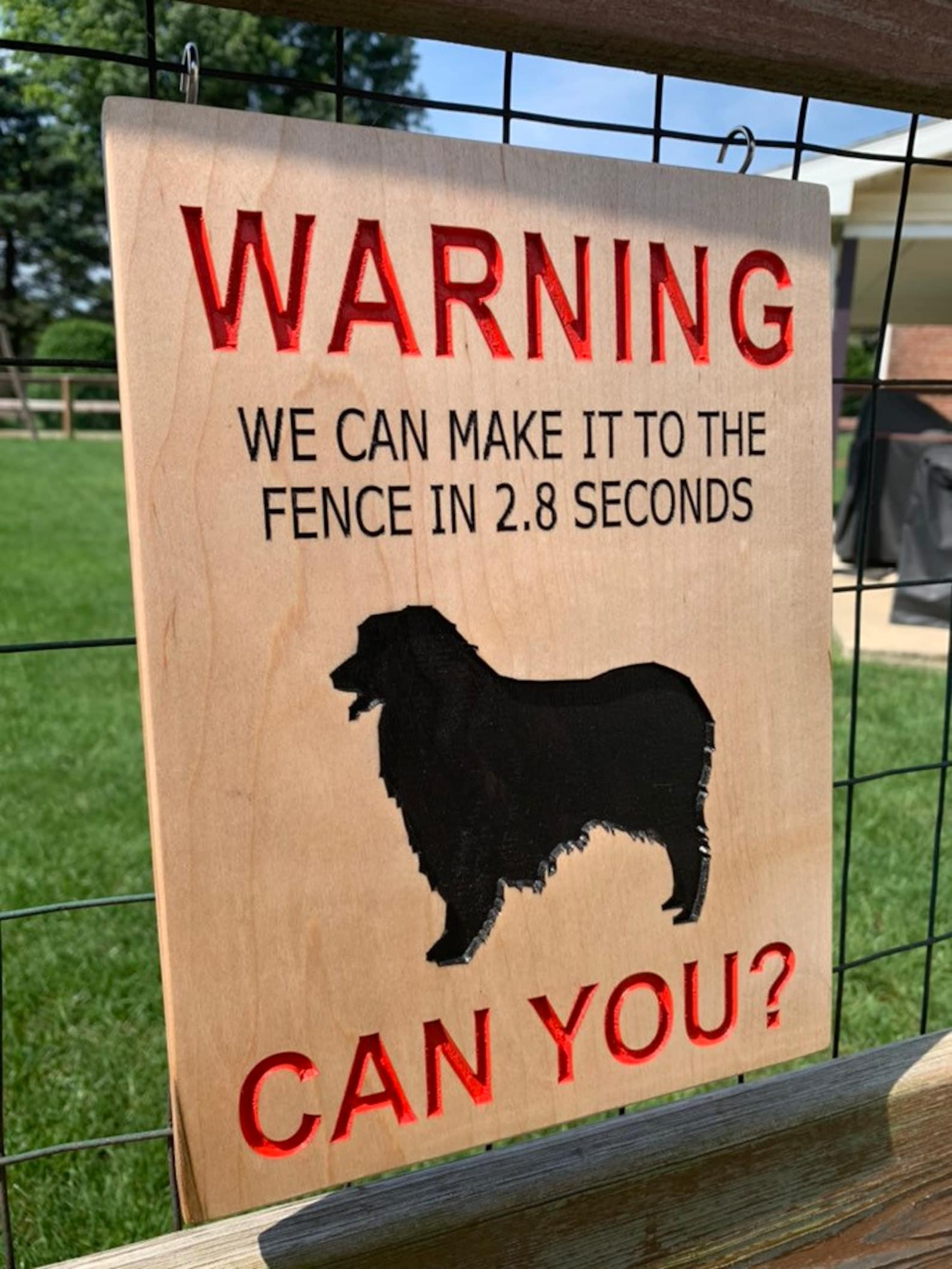 Personalized WARNING DOG Sign Private Property Custom Wood | Etsy