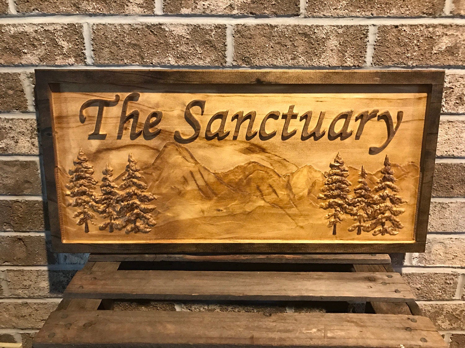 Cabin Sign Mountains Cabin Decor Cabin Signs Mountain | Etsy