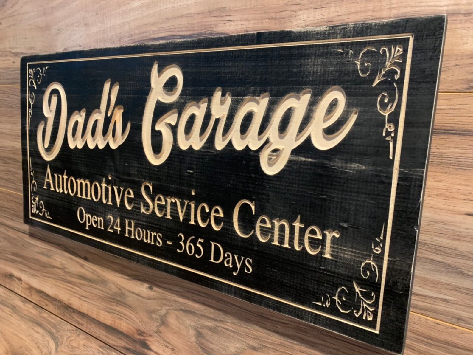 Custom Carved Garage Sign: Personalized Wood Workshop Decor - Etsy