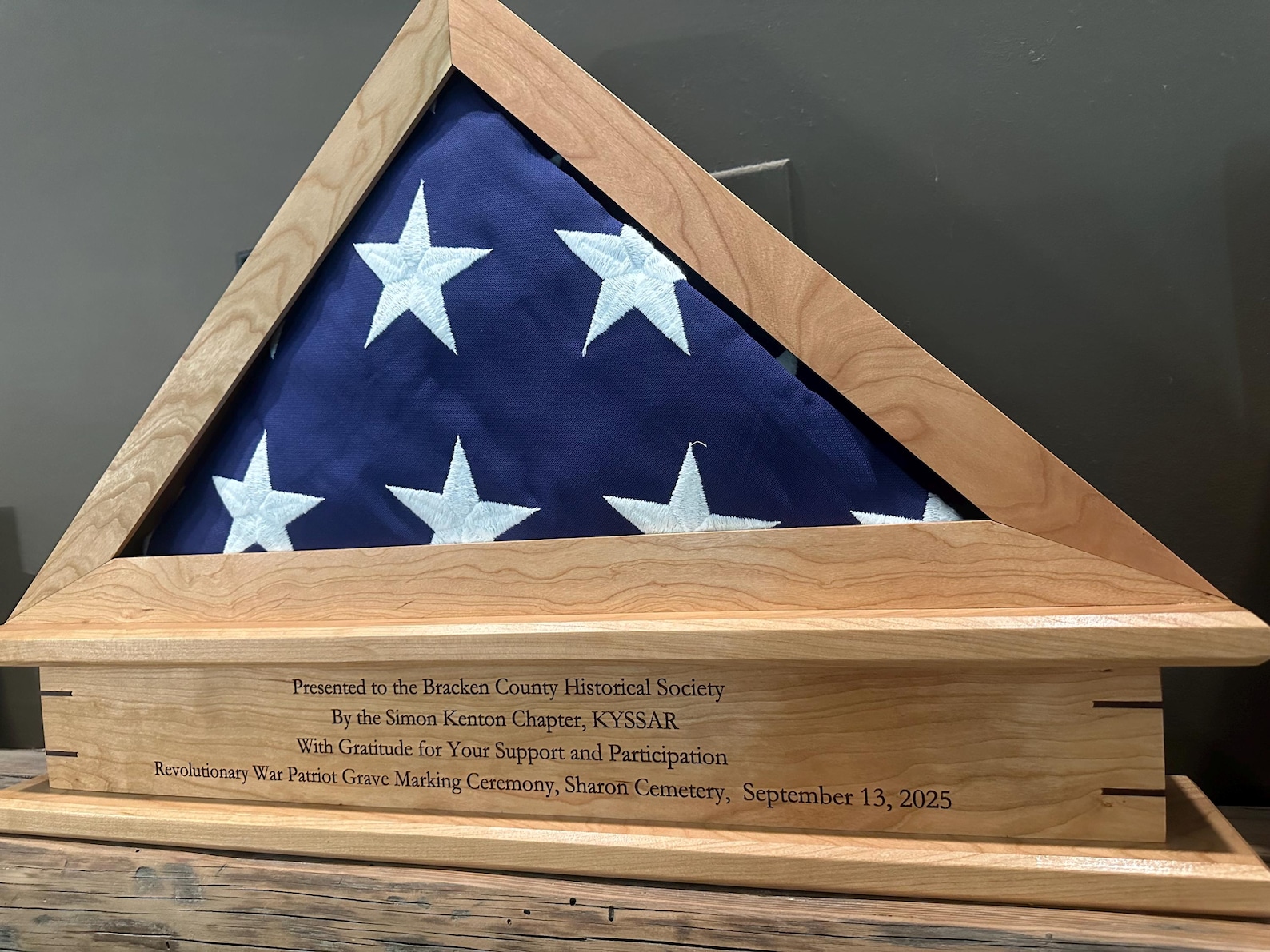 Flag Display Case W/ Built in Stand, Fits U.S Military Burial Flag, 5 ...