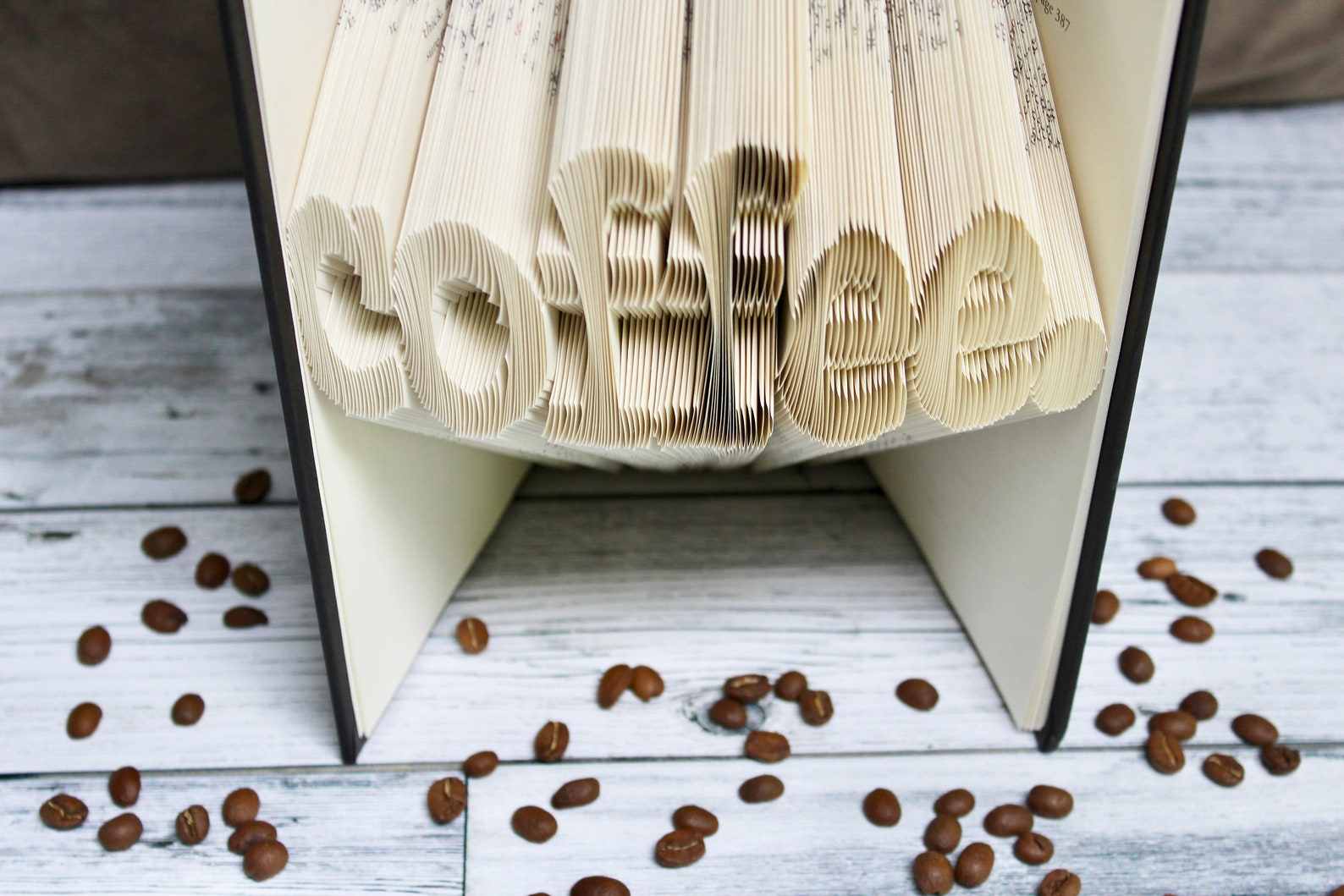 Coffee Folded Book Folded Book Art Gift for Coffee Lover | Etsy