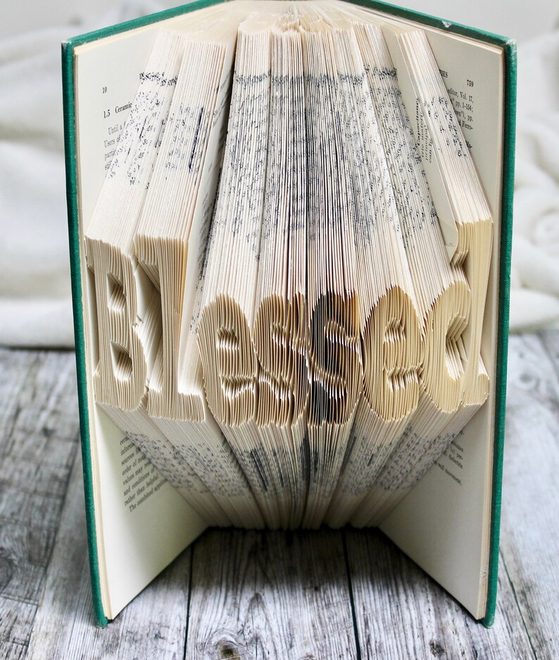 Blessed Folded Book Book Folding Housewarming Gift - Etsy