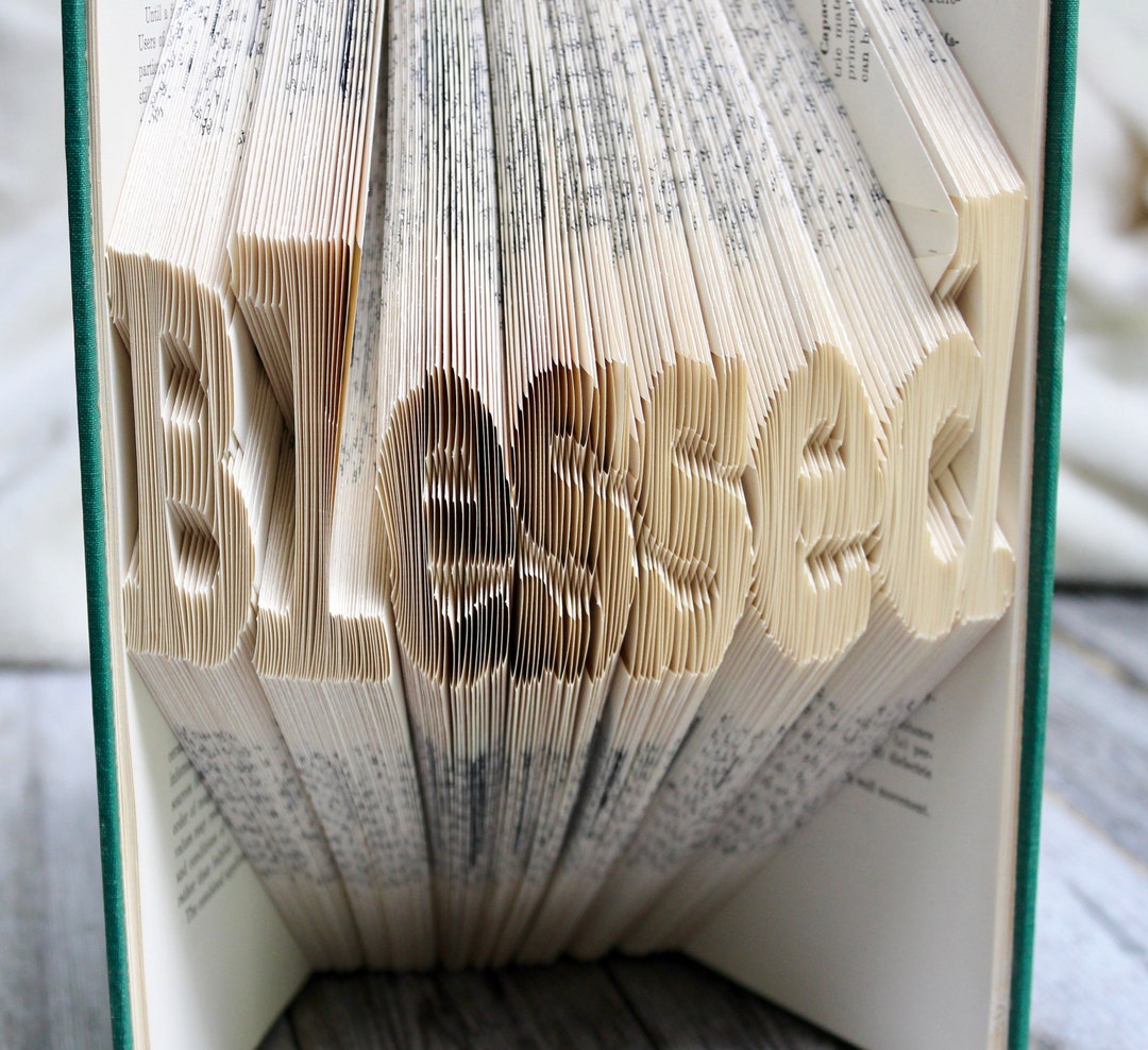 Blessed Folded Book, Book Folding, Housewarming Gift, Girlfriend Gift ...