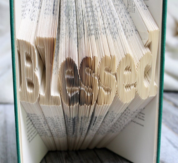 Blessed Folded Book Book Folding Housewarming Gift - Etsy