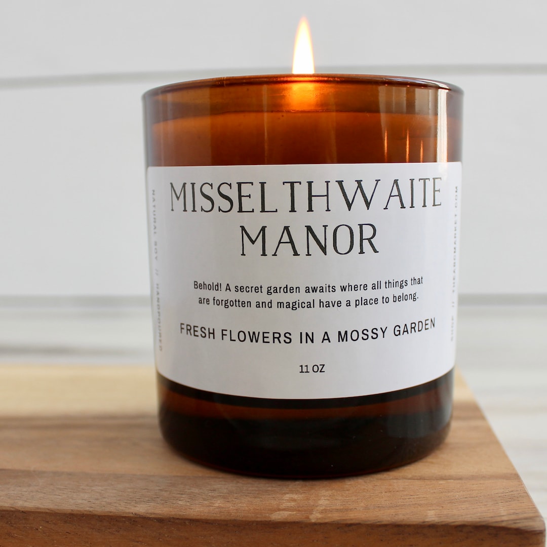 Misselthwaite Manor Candle, Bookish Inspired Candle, Secret Garden Book ...