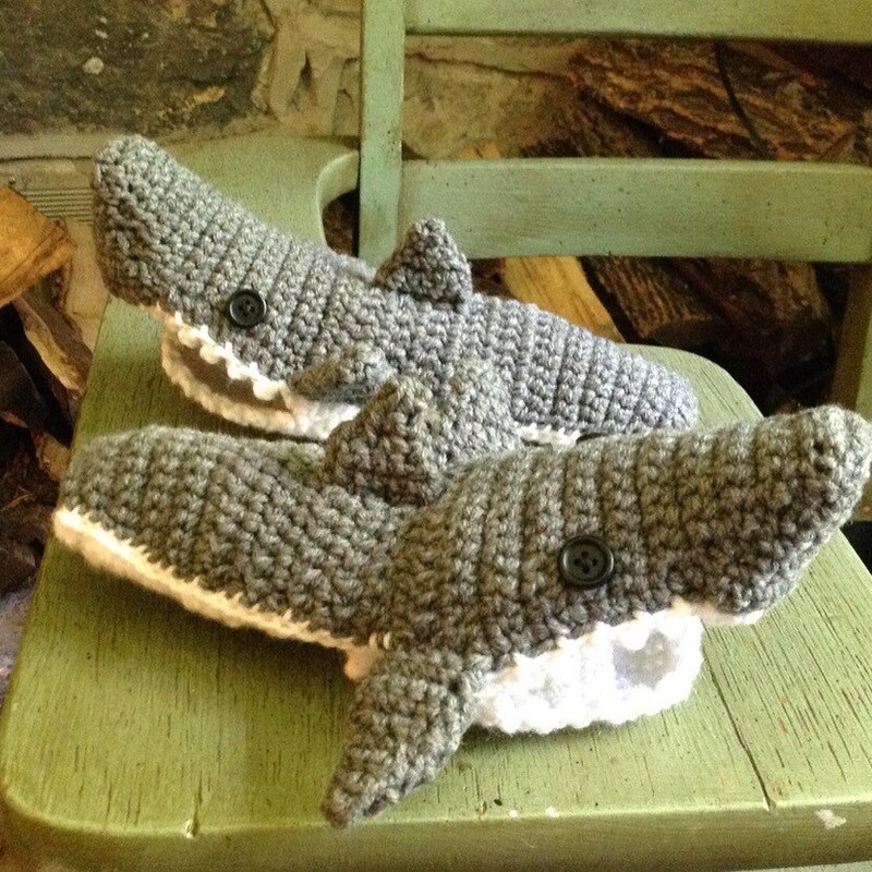 Shark Slippers - Etsy