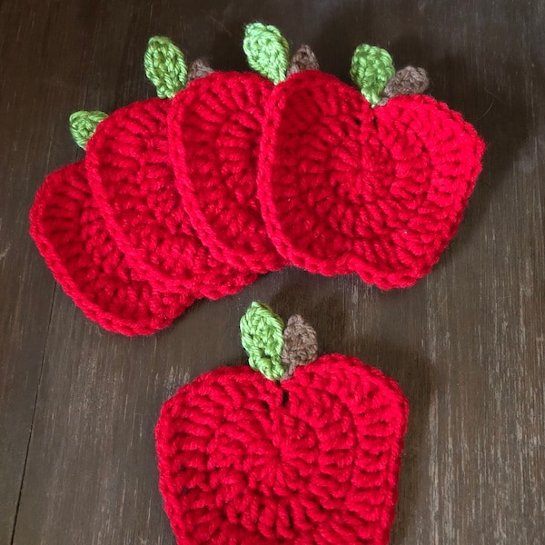 Apple Coasters - Etsy