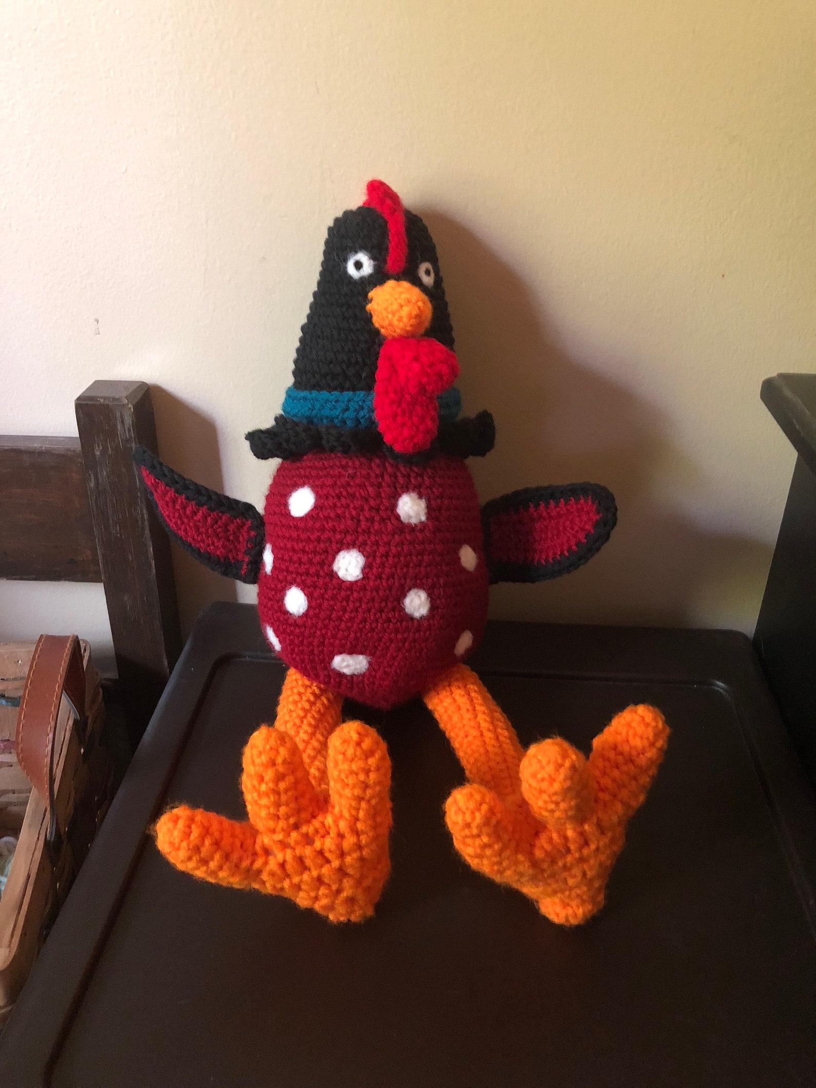 Cluck the Rooster Stuffed Chicken Toy Made to Order in Your | Etsy