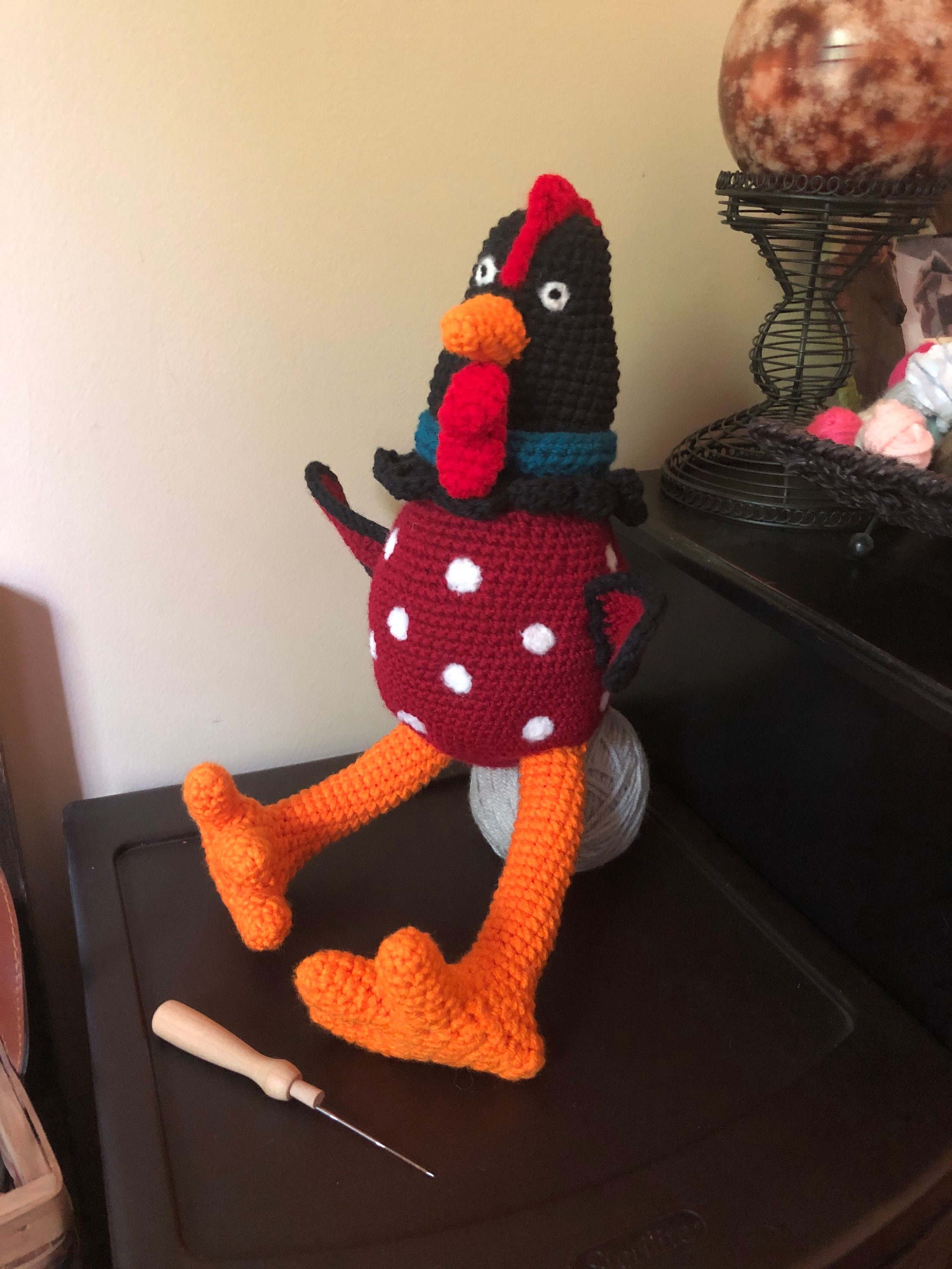 Cluck the Rooster Stuffed Chicken Toy Made to Order in Your | Etsy