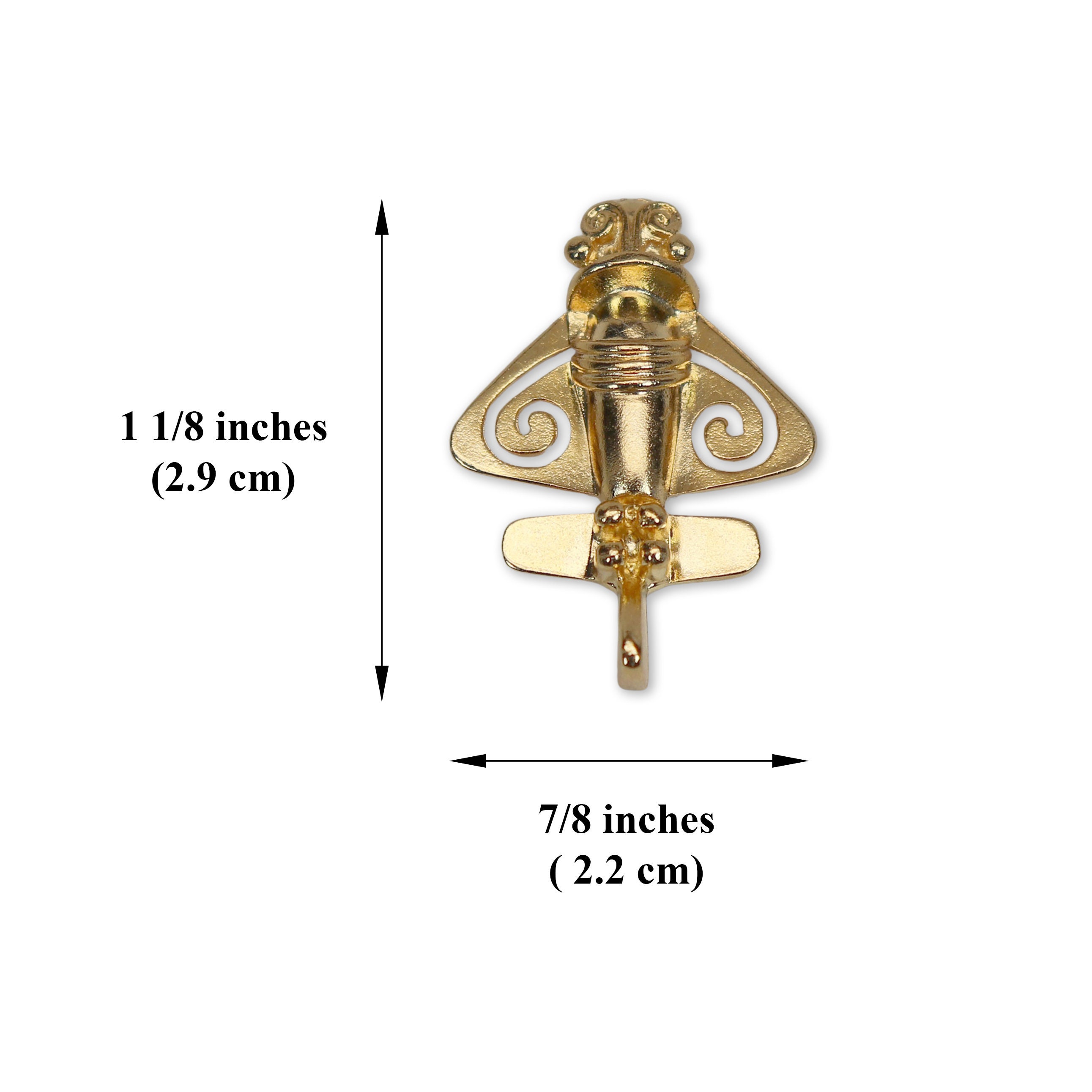 Quimbaya Flyer Pin: 24K Gold Plated Pre-colombian Ancient Alien ...
