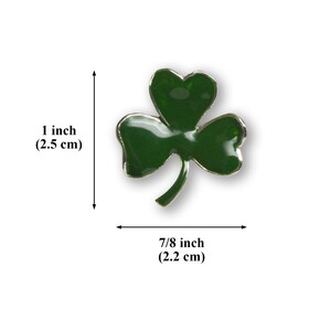 St Patricks Day Irish Shamrock Pin Green Enamel on Pewter Three Leaf ...