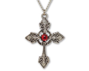 Medallion Cross Medieval Renaissance Pewter Pendant Necklace | Etsy