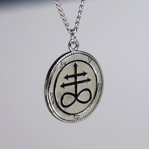 Satanic Baphomet Medallion and Brimstone Cross of Satan on Reverse Side ...