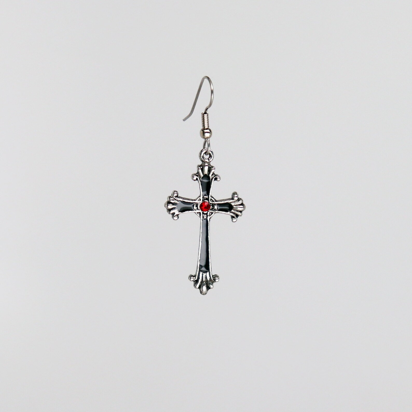 Gothic Victorian Cross With Red Crystals Medieval Renaissance - Etsy