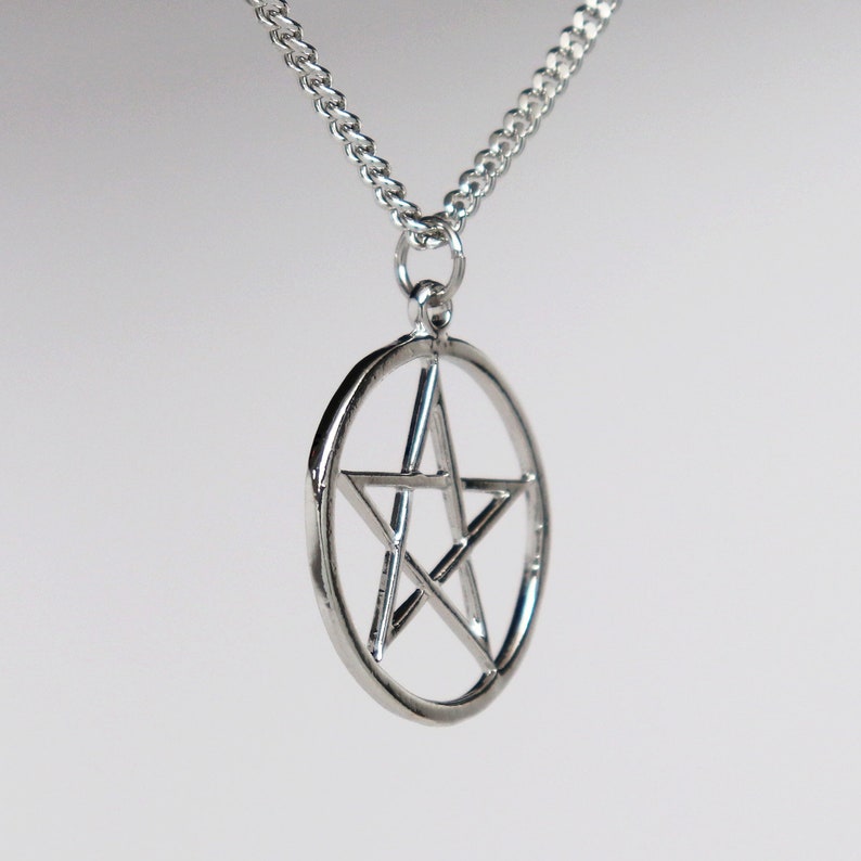 Pentacle Pentagram Polished Silver Medieval Renaissance - Etsy