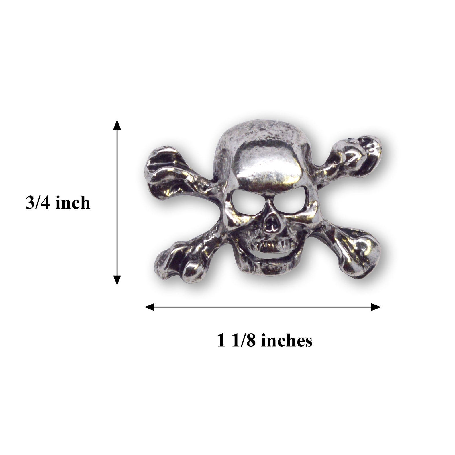Gothic Skull and Crossbones Jacket or Hat Pin P-68 - Etsy