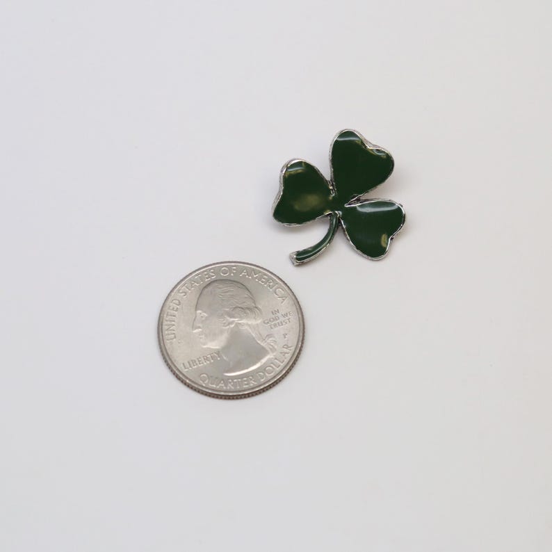 St Patricks Day Irish Shamrock Pin: Green Enamel, Pewter PIN-74 - Etsy