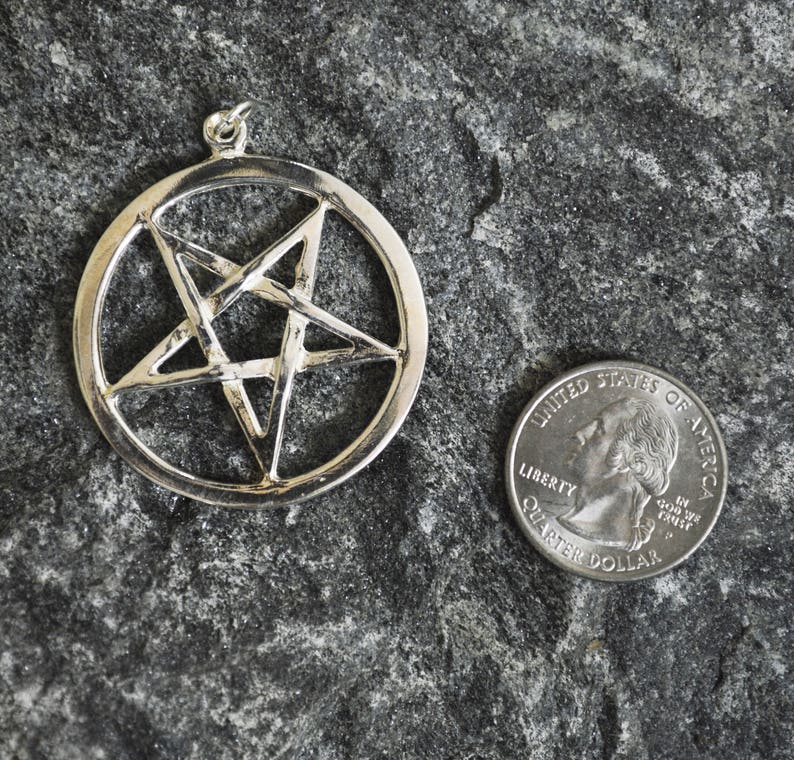 Sterling Silver Inverted Pentacle Pendant SSNK-538-I - Etsy