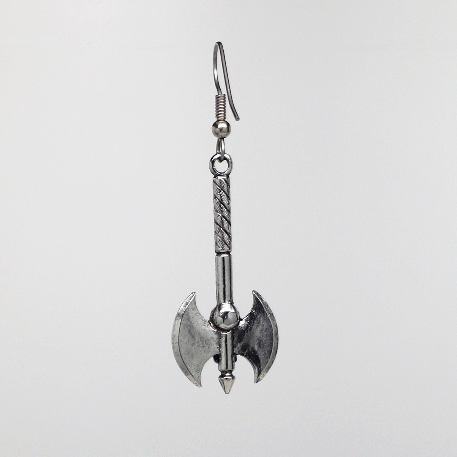 Gothic Warrior's Axe With Skull Silver Finish Medieval - Etsy