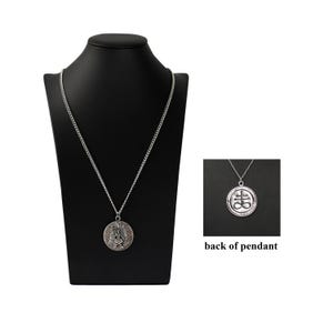 Satanic Baphomet Medallion and Brimstone Cross of Satan on Reverse Side ...