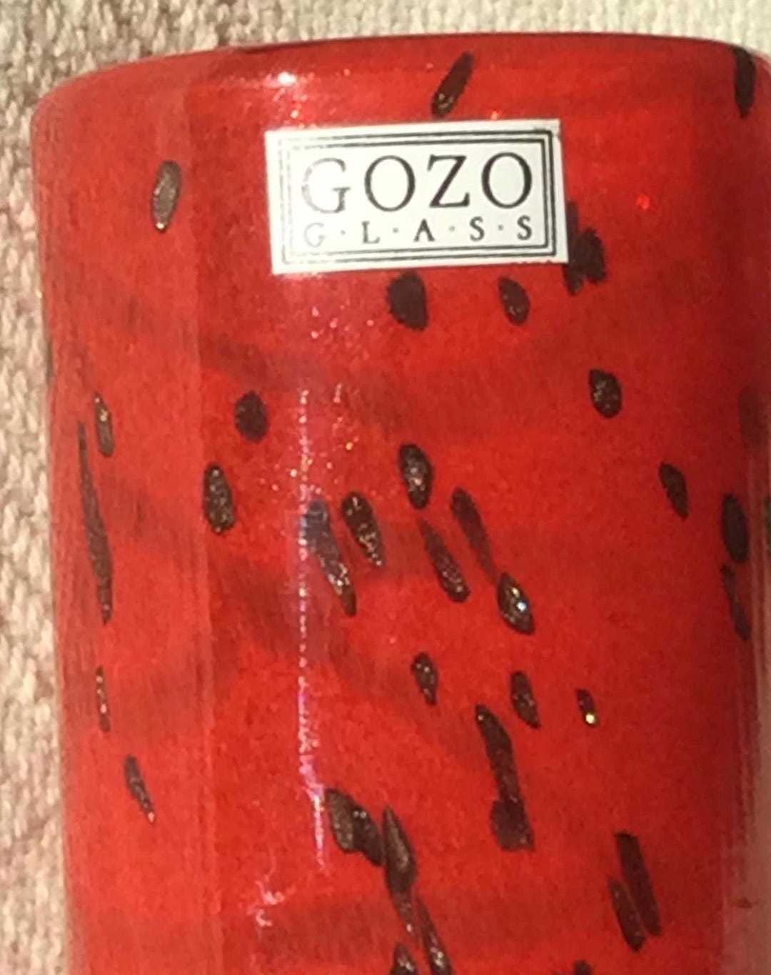 Gozo Red Art Glass Vase From Malta - Etsy