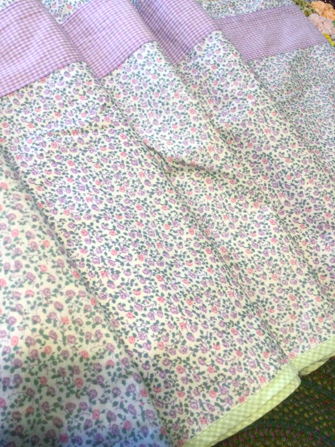 Lavender Floral Calico Valances for Baby or Child’s Room - Etsy